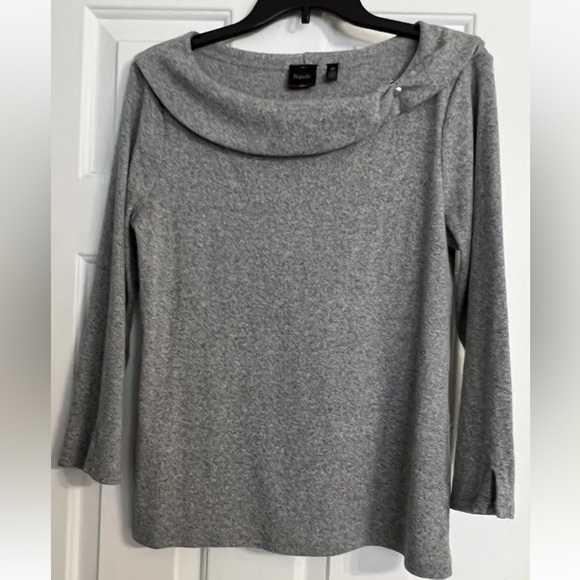 Rafaella | Sweaters | Rafaella Gray Accent Boat Neck Sweater W 34 ...